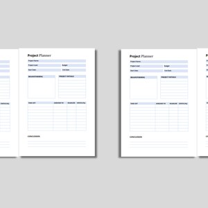 Editable MS Word Project Planner Template, Project Planner, Editable ...