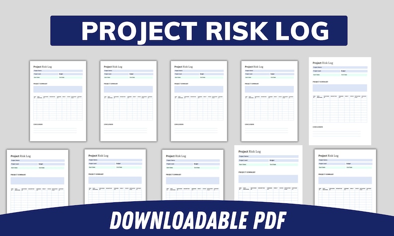 Project Risk Log, Editable Planner, Downloadable Product, Digital File ...