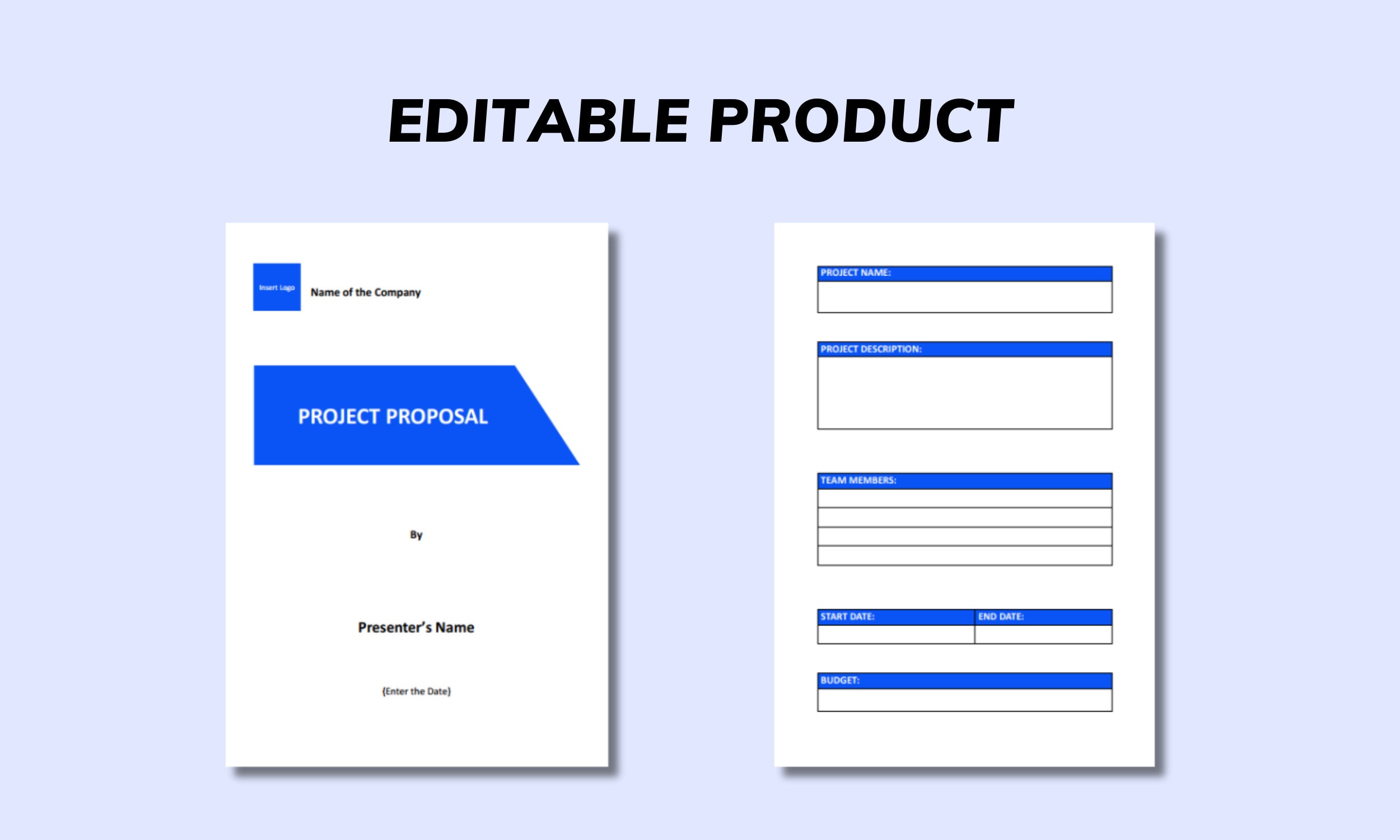 Editable Project Proposal Template, MS Word Project Proposal Template ...