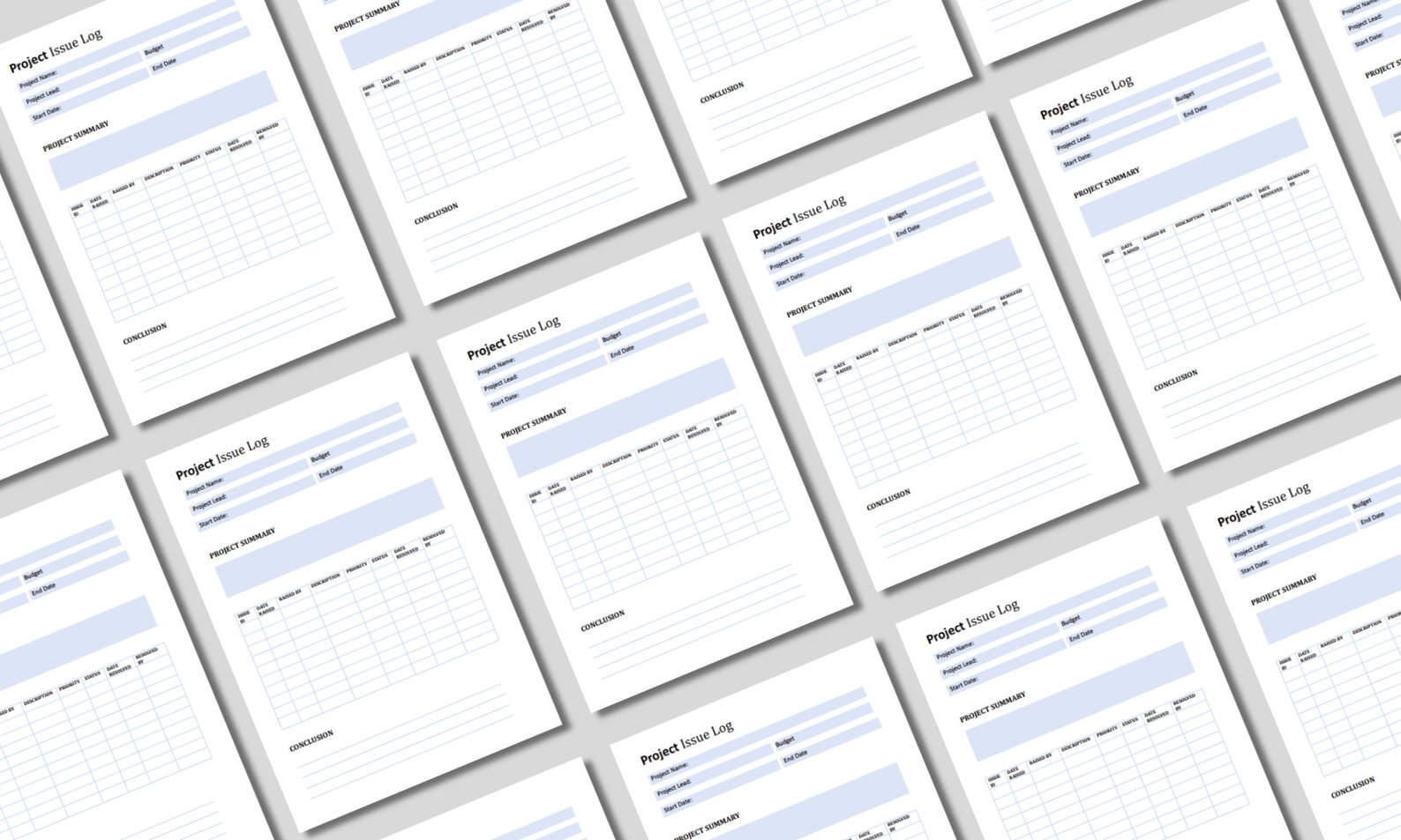 Editable Project Issue Log Template - MS Word (digital Download) - Etsy