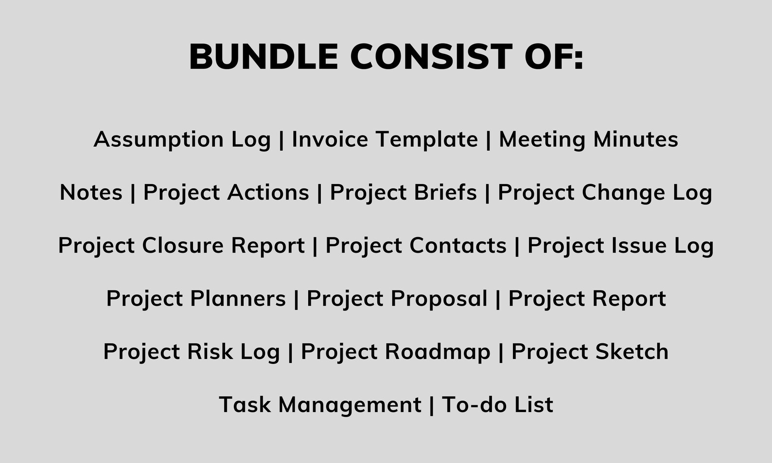 Editable Project Management Templates Bundle: MS Word, Google Docs ...