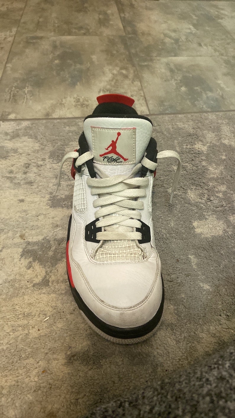Air Jordan 4 Retro Red Cement Nike - Etsy