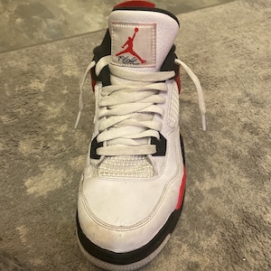 Air Jordan 4 Retro Red Cement Nike - Etsy