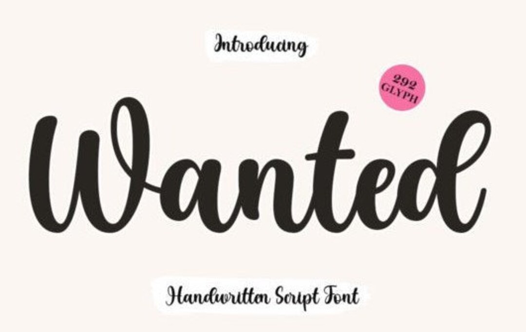 Wanted Font, Monoline Font, Fonts, Vintage Font, Calligraphy Font ...