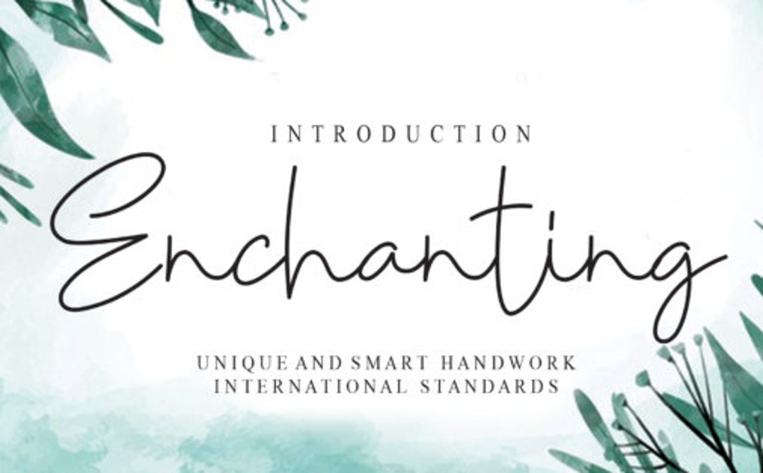 Enchanting Font, Unique Script Font, Personal Signature Font, Modern ...