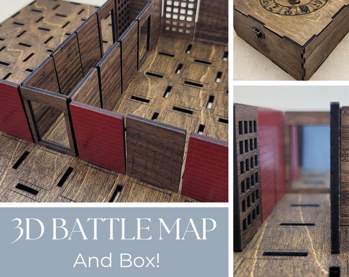 3D Battle Map With Box for Dnd, Table Top Games, Dungeons and Dragons ...
