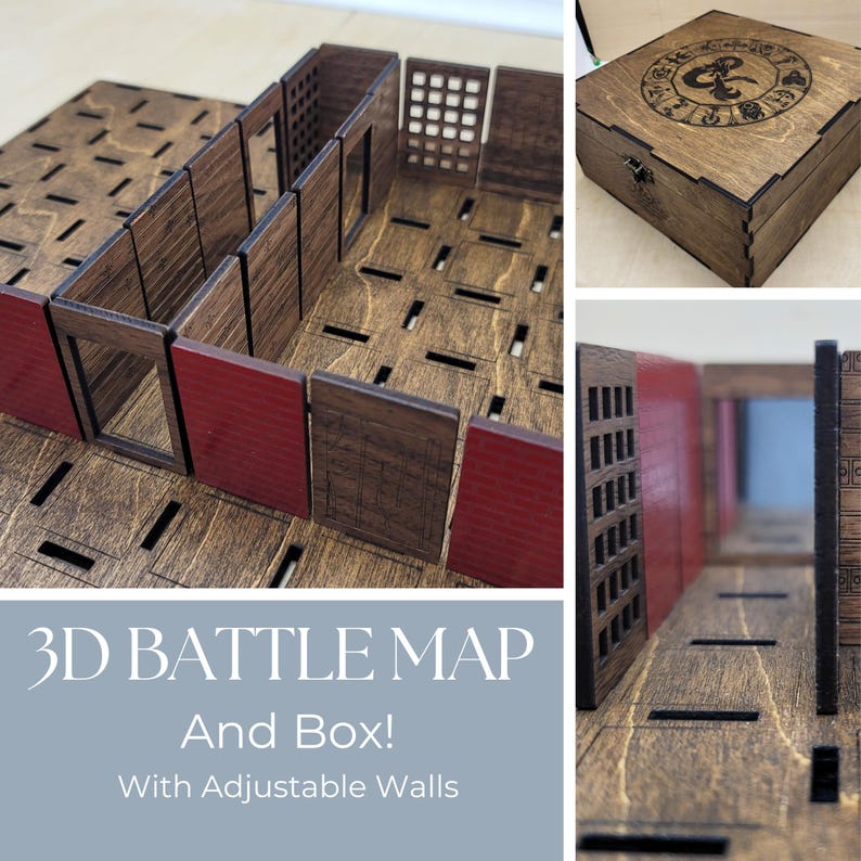 3D Battle Map With Box for Dnd, Table Top Games, Dungeons and Dragons ...