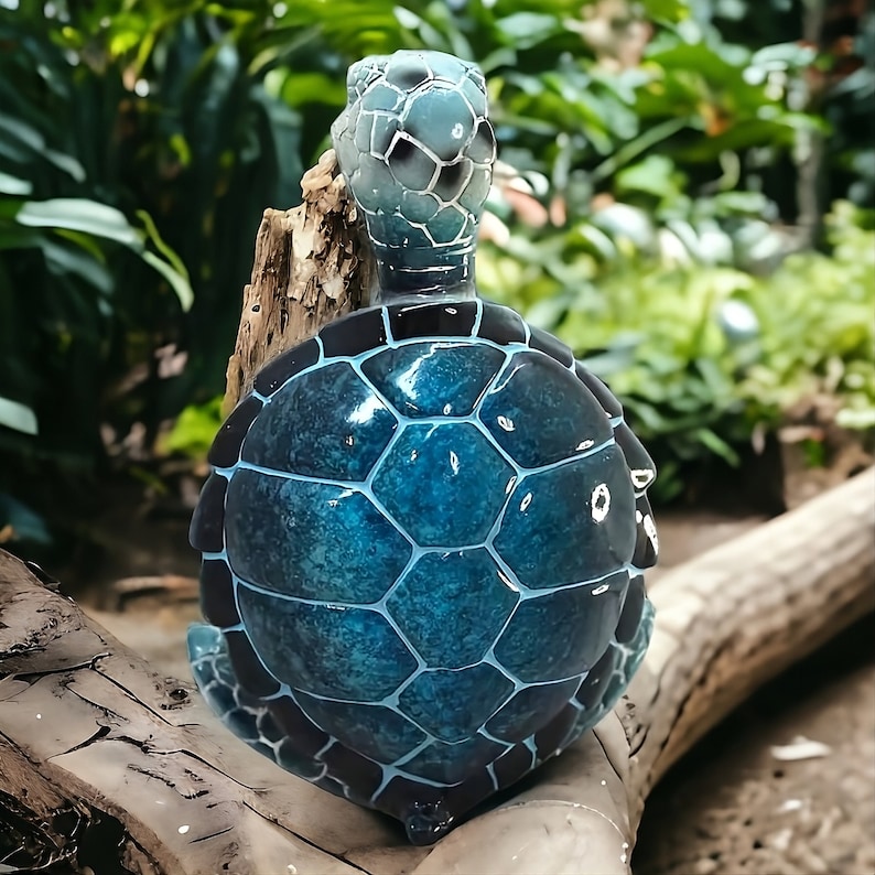 Meditating Sea Turtle Statue: Coastal Zen Garden Decor - Etsy