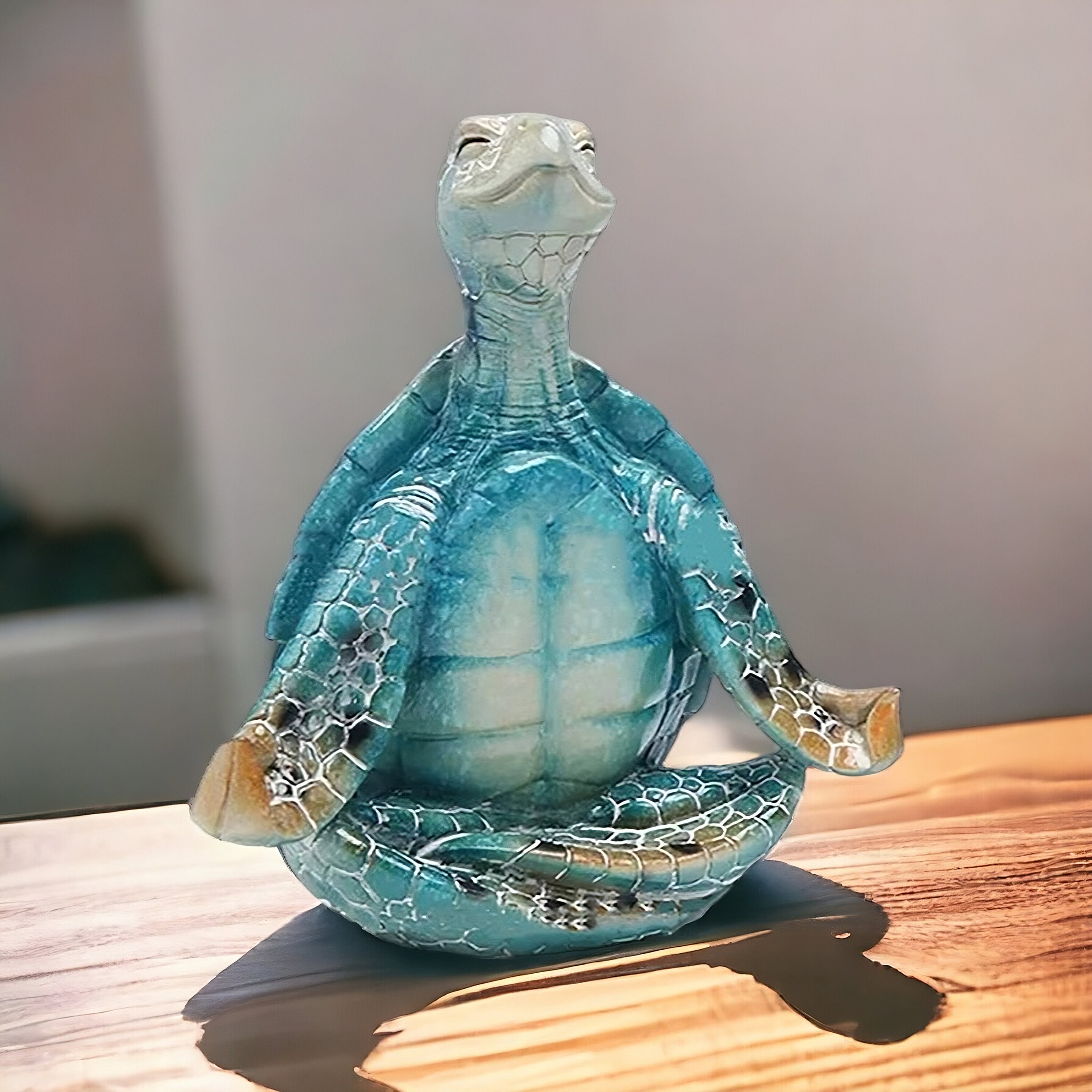 Calming Sea Turtle Meditating Statue for Home Decor, Garden Ornaments ...