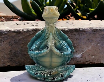 Zen Meditating Turtle Statue Calming Anti-anxiety Sea Turtle Decor for ...