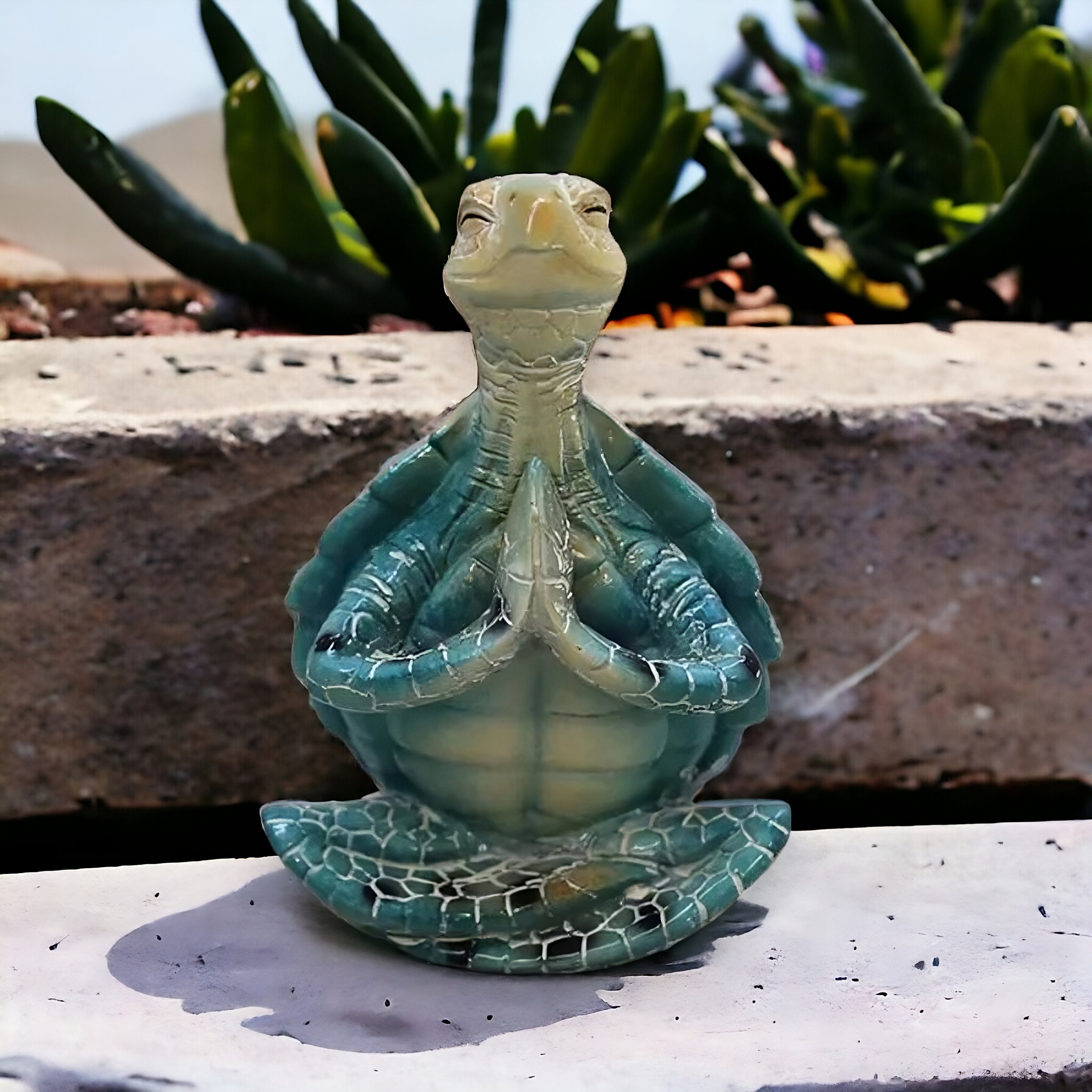 Calming Sea Turtle Meditating Statue for Home Decor, Garden Ornaments ...