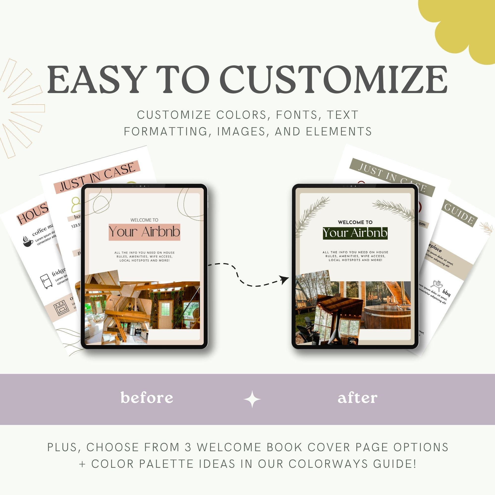 Airbnb Welcome Book Template, Airbnb Template for Canva, Airbnb Guide, Host Welcome Letter ...