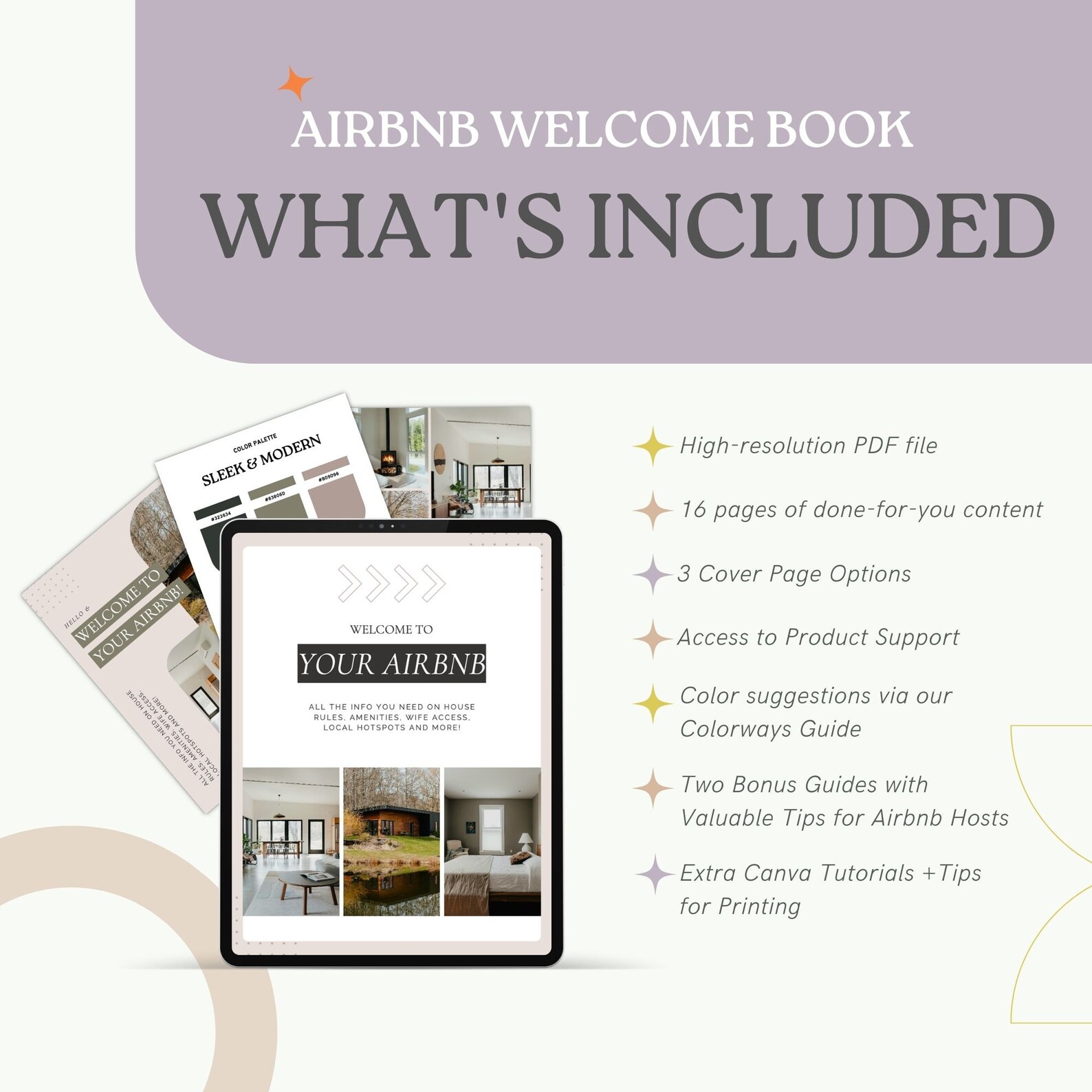 Airbnb Welcome Book Template, Airbnb Template for Canva, Airbnb Guide ...