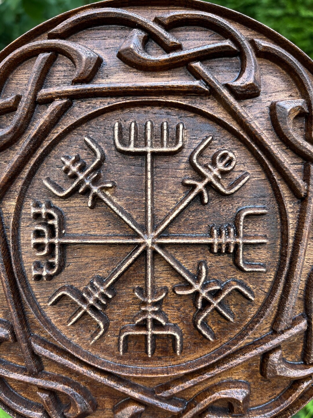 Exclusive Wooden Rune Shield, Ideal Decor for Lovers of Scandinavian ...