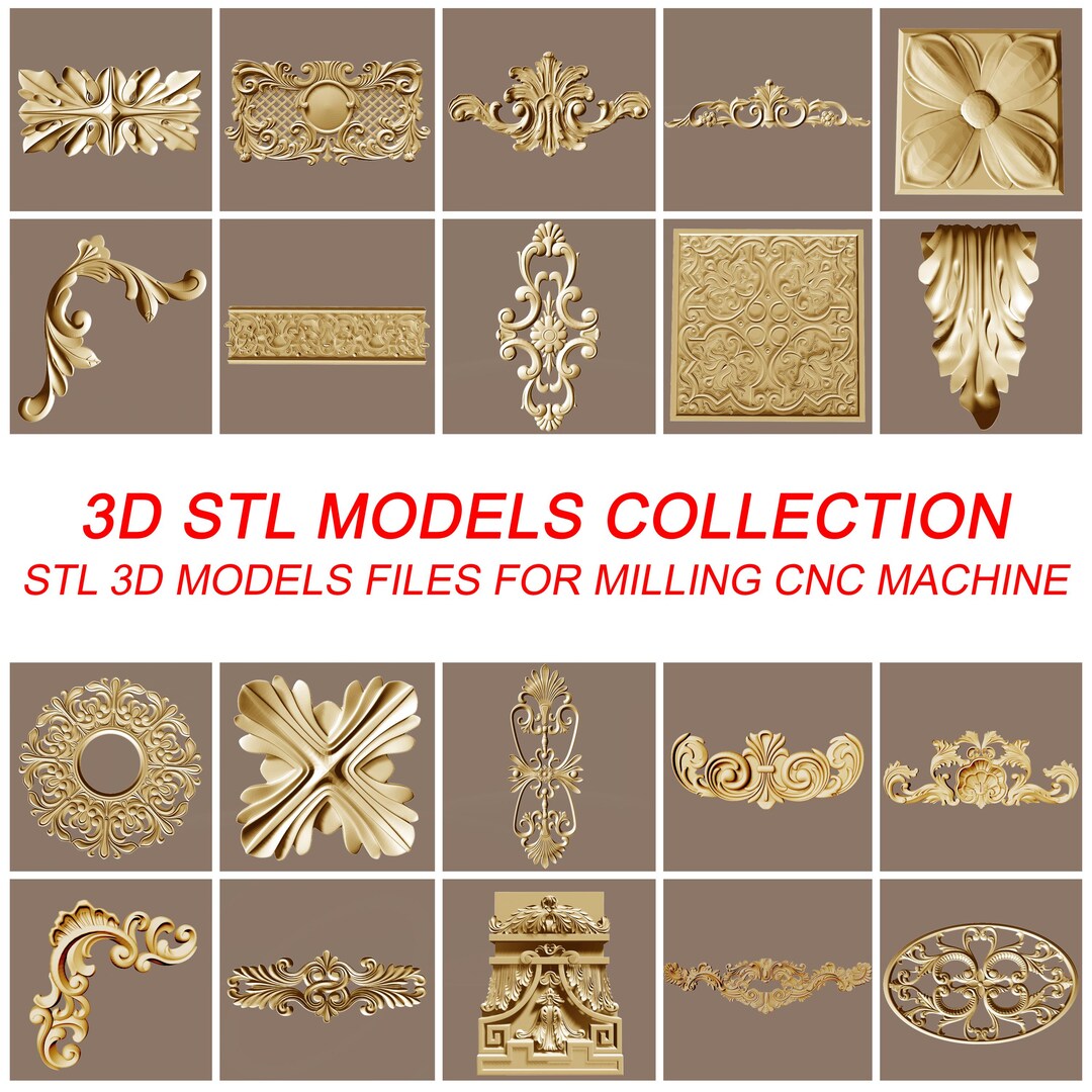 Buy Pack STL Files of Wall Decor Frames Wall Patterns, Digital File for ...