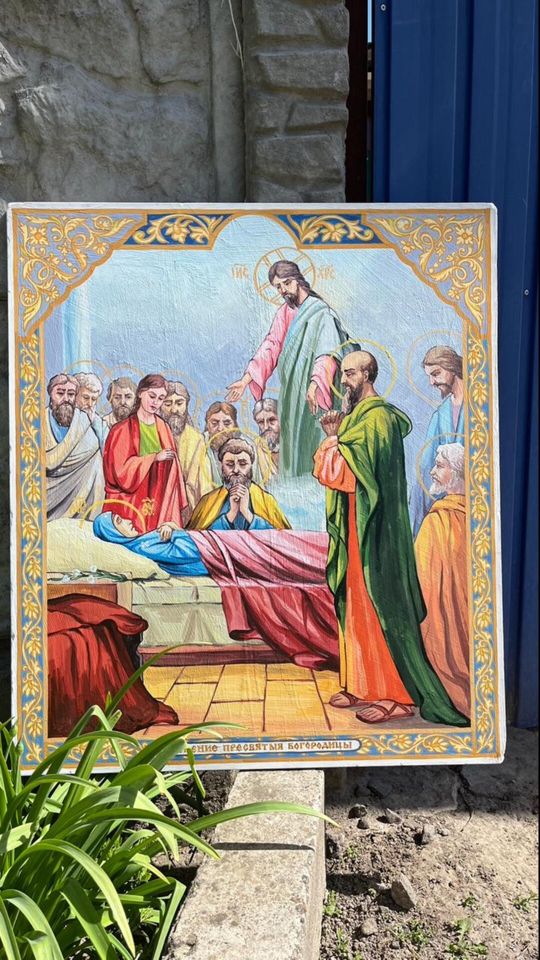 Hand-painted Dormition of the Theotokos Icon – Orthodox Religious Wall ...