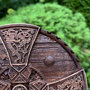 Authentic Carved Viking Warriors Shield, Viking Era Decoration, Nordic ...