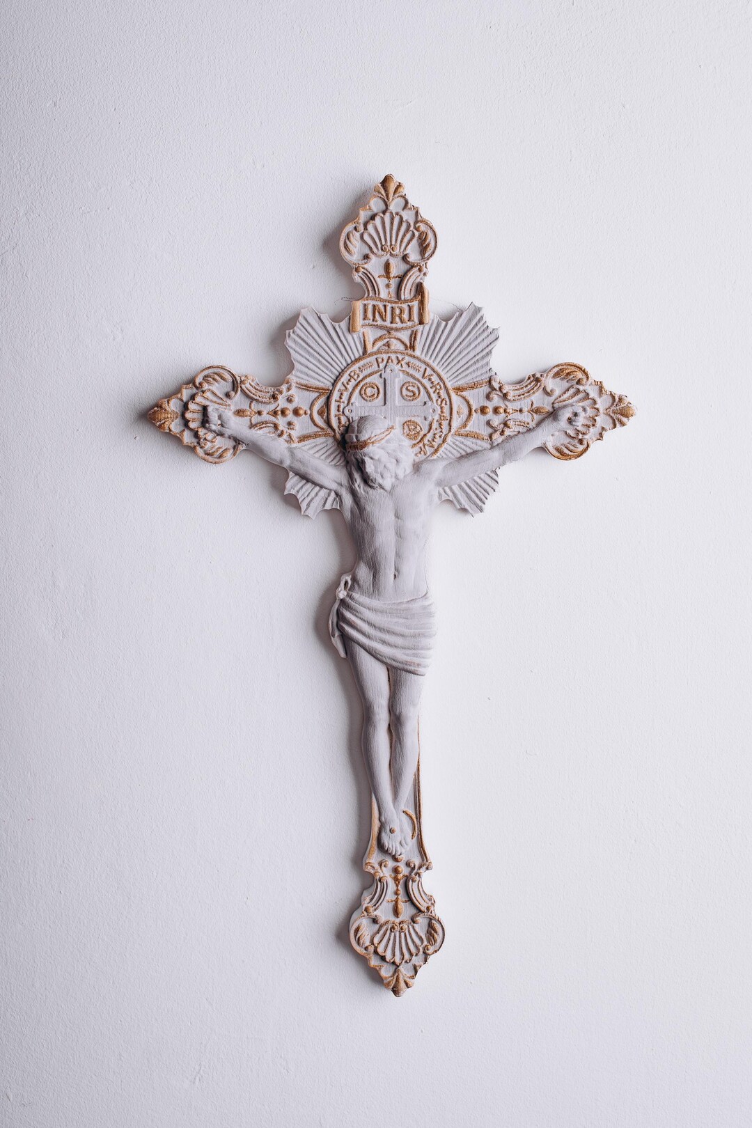 Handcrafted Wooden Crucifixion Plaque – Christian Religious Wall Art ...