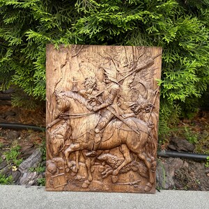 Knight, Death and the Devil - Albrecht Durer, Wooden Carved Wall Art ...