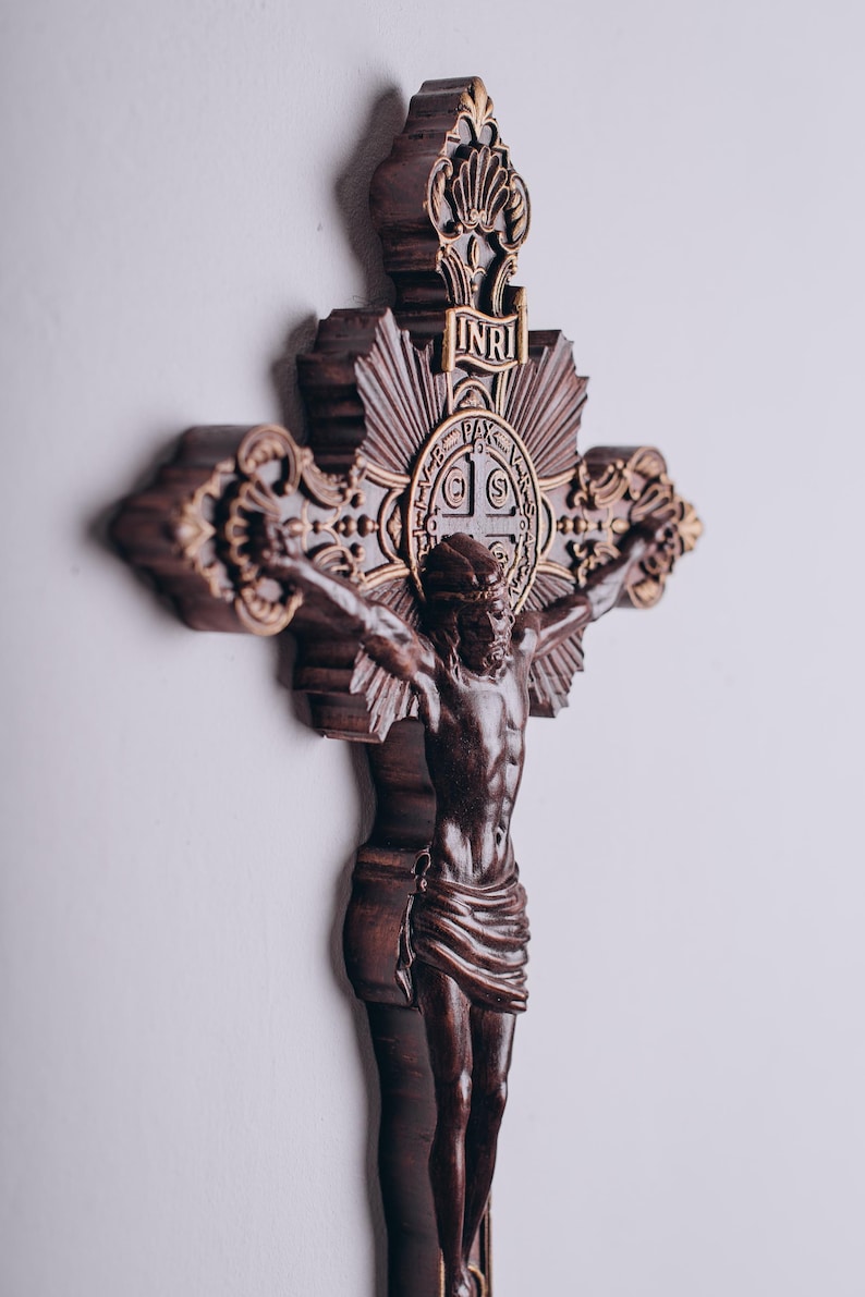 Handcrafted Wooden Crucifixion Plaque: Christian Religious Icon - Etsy