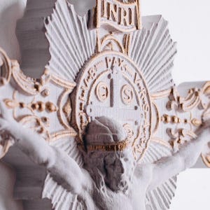 Handcrafted Wooden Crucifixion Plaque – Jesus Christ Wall Art ...