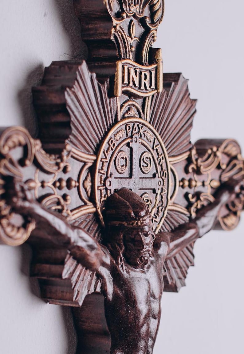 Handcrafted Wooden Crucifixion Plaque: Christian Religious Icon - Etsy