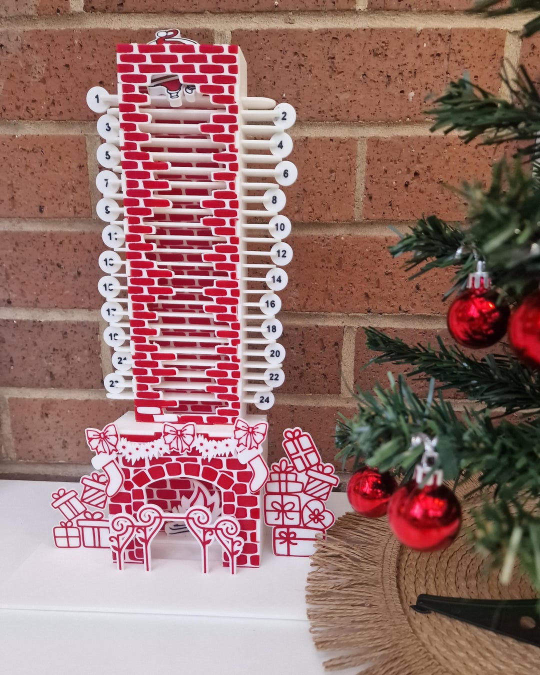 3D Printed Santa Chimney Advent Calendar: Interactive Christmas ...