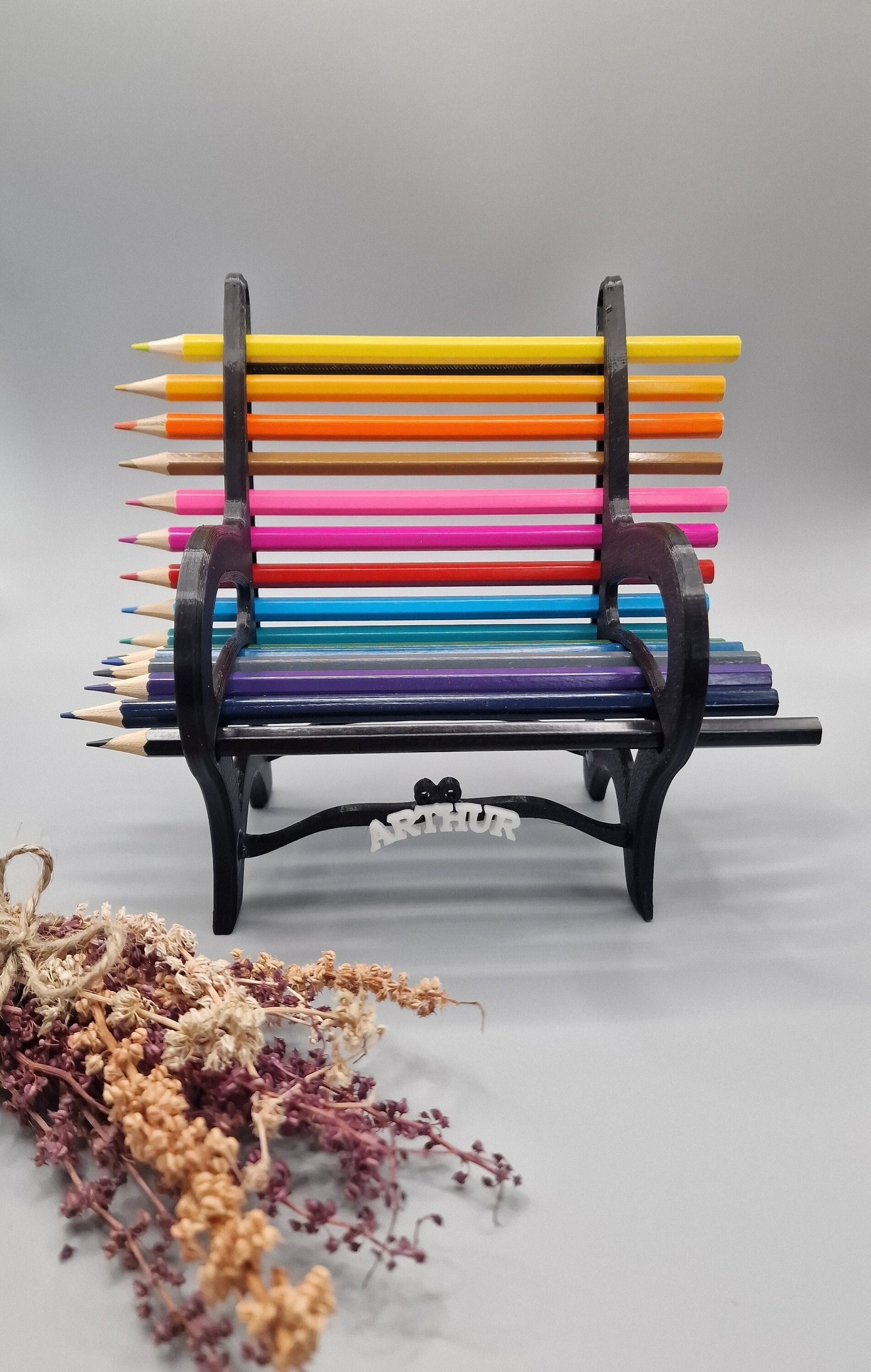 Unique 3d Printed Bench Desk Organizer,creative Storage Art Supplies ...