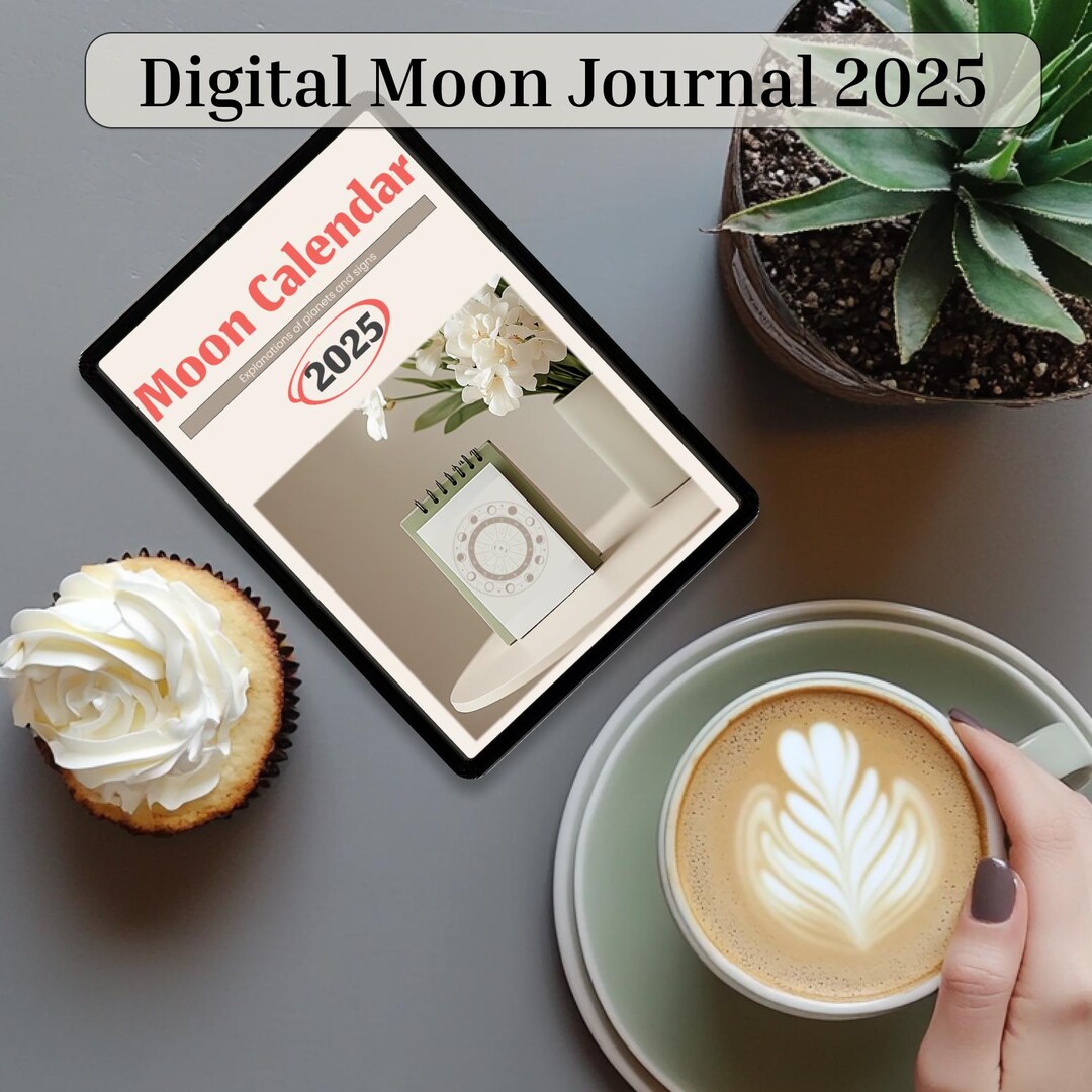 Moon Journal 2025, Digital Lunar Calendar, Moon Phase Workbook - Full ...