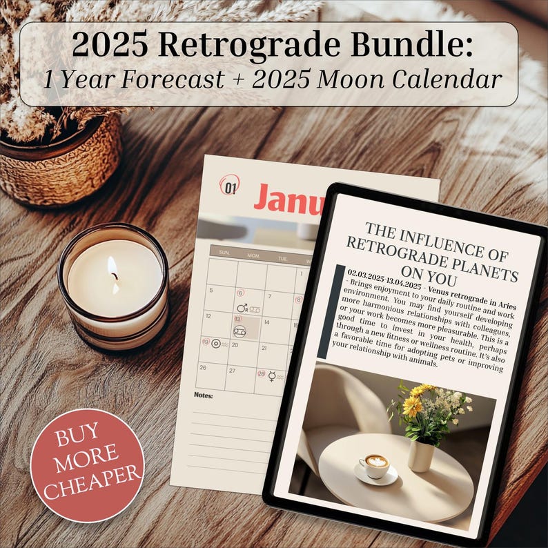 Mercury Retrograde Bundle, 2025 Astrology Forecast + Lunar Retrograde ...