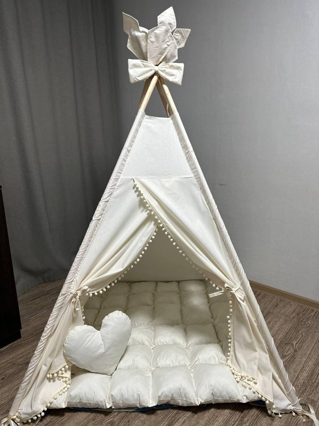 Kids Teepee Heart Tipi Children's Play Tent Indian Teepee Wigwam ...