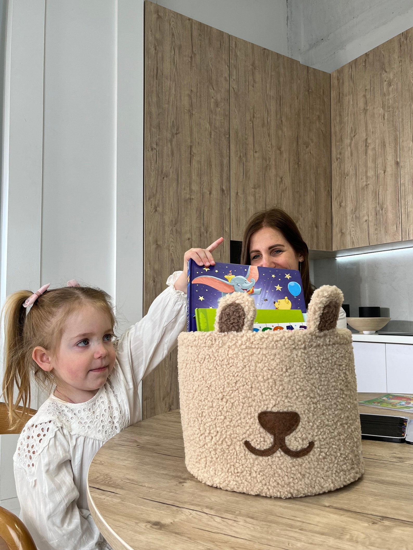 Teddy Basket, Baby Baskets| Baby Toys| Baby Room. Gift Idea for a Birth ...