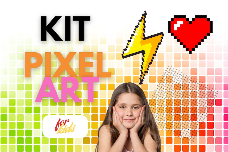 Pixel Art Grid 10 Templates - Etsy