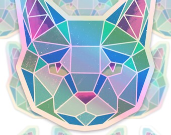 Stained Glass Cat Face - Etsy