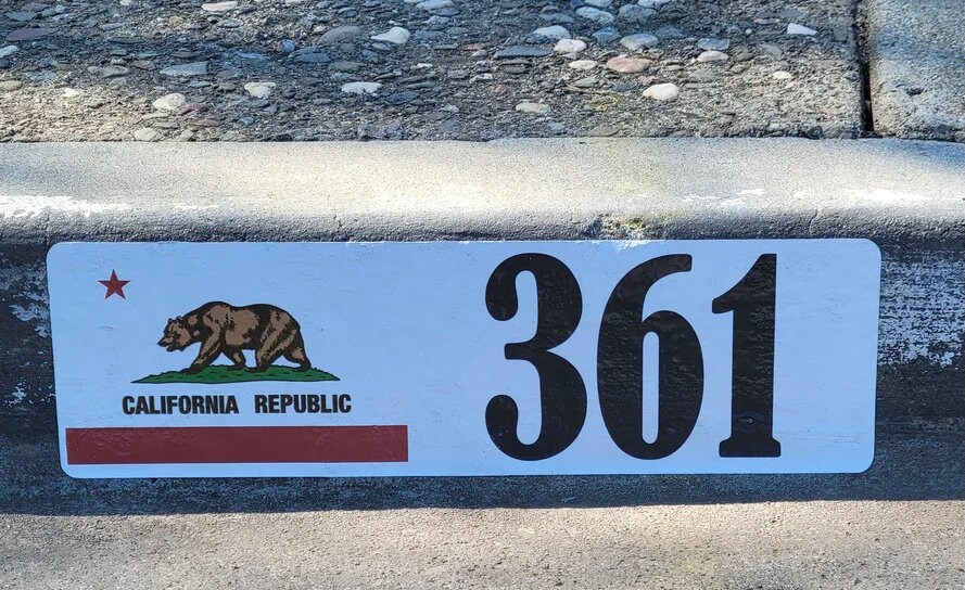 California Flag Curb Number - Etsy