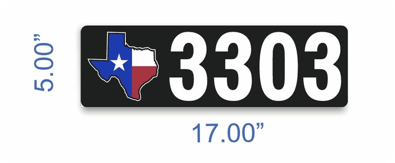 State of Texas Curb Number-black - Etsy