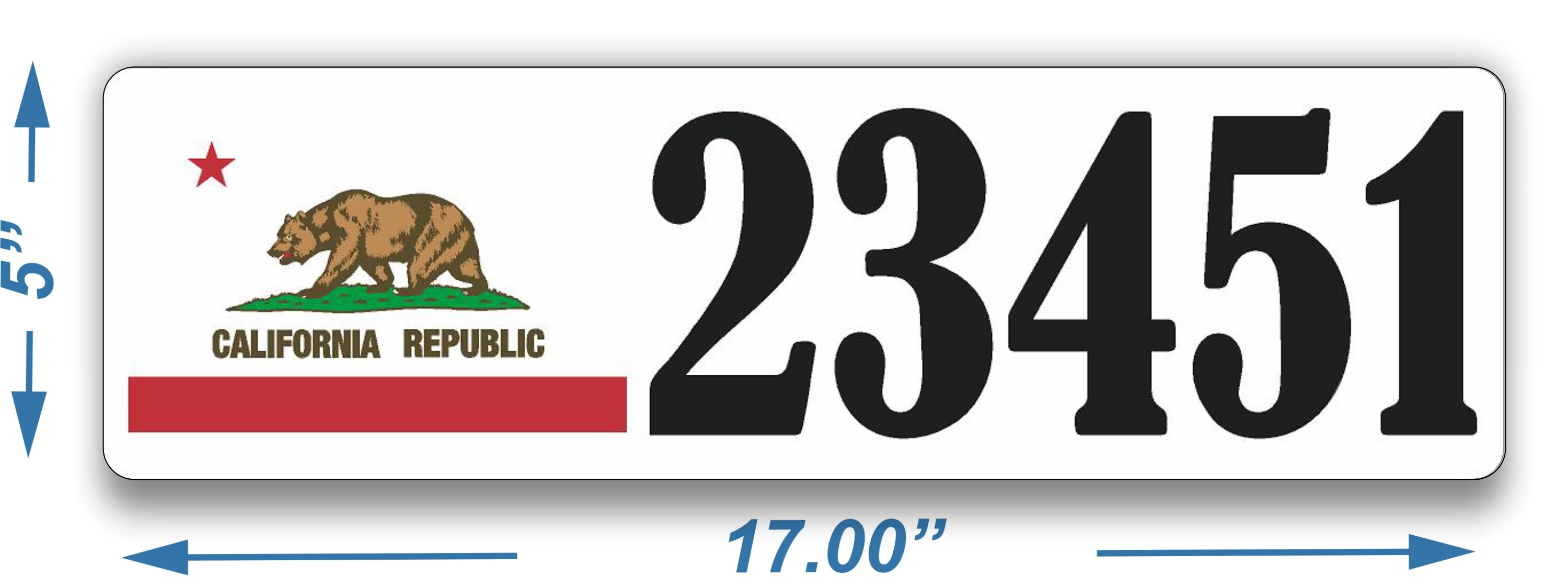 California Flag Curb Number - Etsy