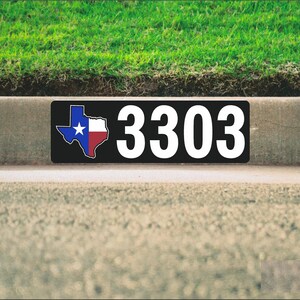 State of Texas Curb Number-black - Etsy