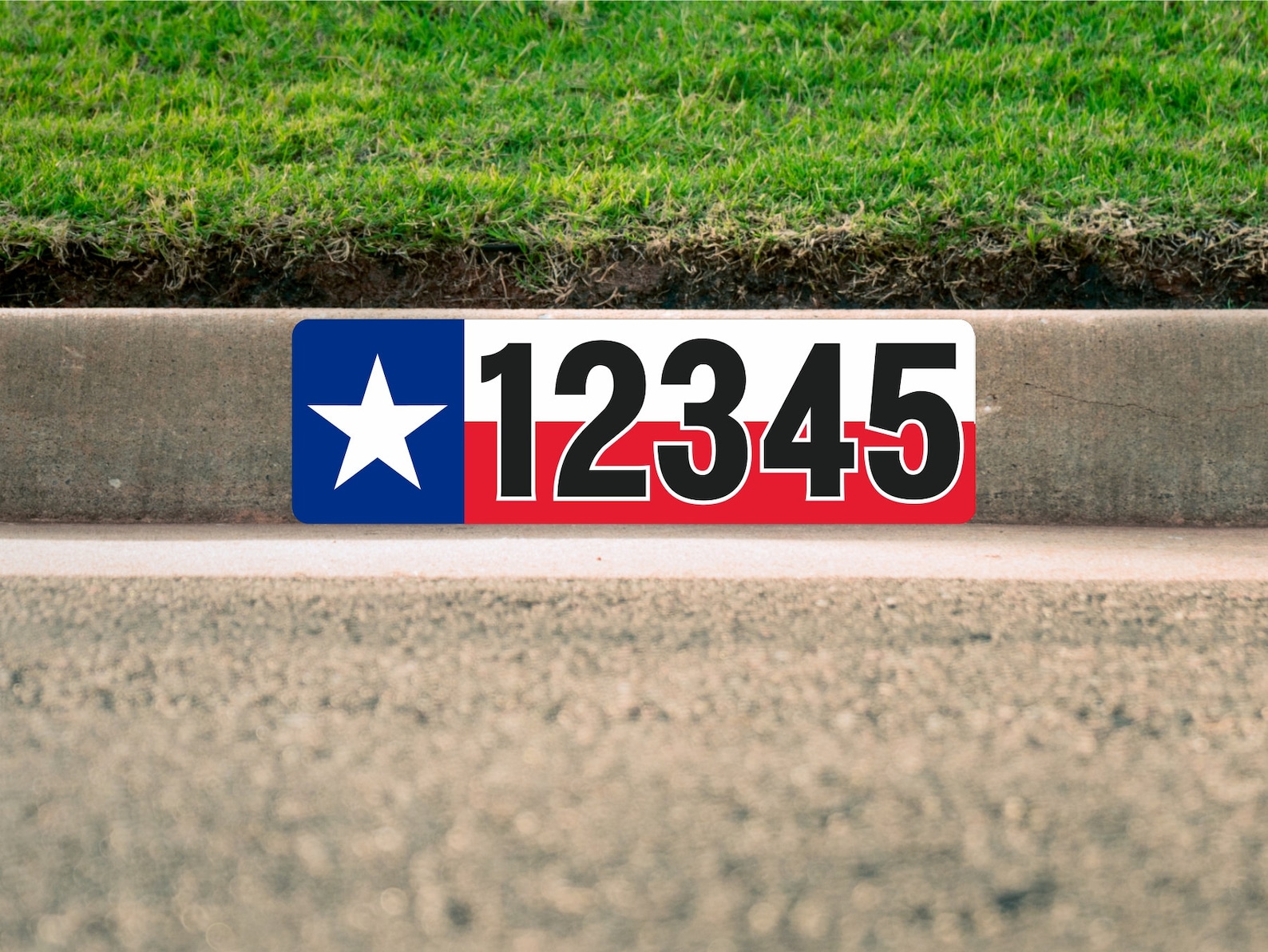 Texas Flag Curb Number - Etsy