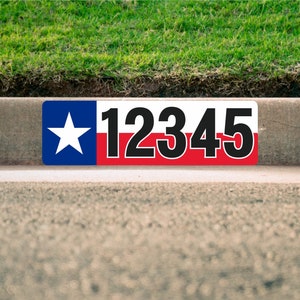 Texas Flag Curb Number - Etsy