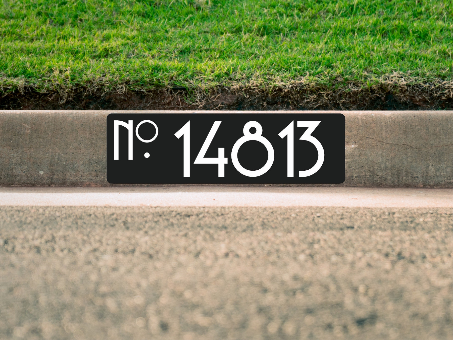 Art Deco Black Curb Number - Etsy