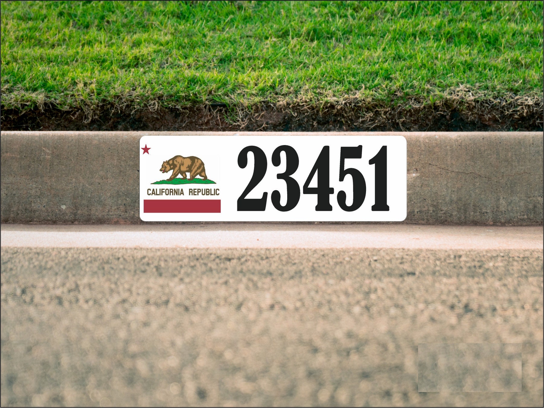 California Flag Curb Number - Etsy