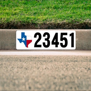 State of Texas Curb Number - Etsy