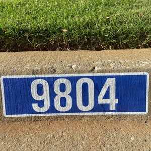 Blue Curb Number - Etsy