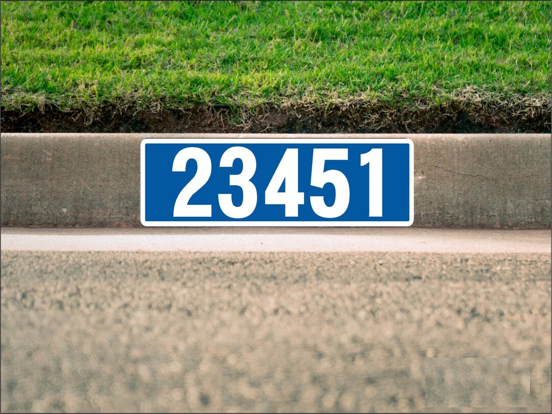 Blue Curb Number - Etsy