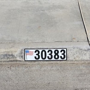 American Flag Curb Number - Etsy