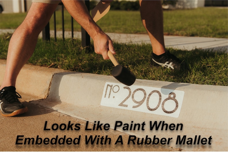 White Curb Number - Etsy