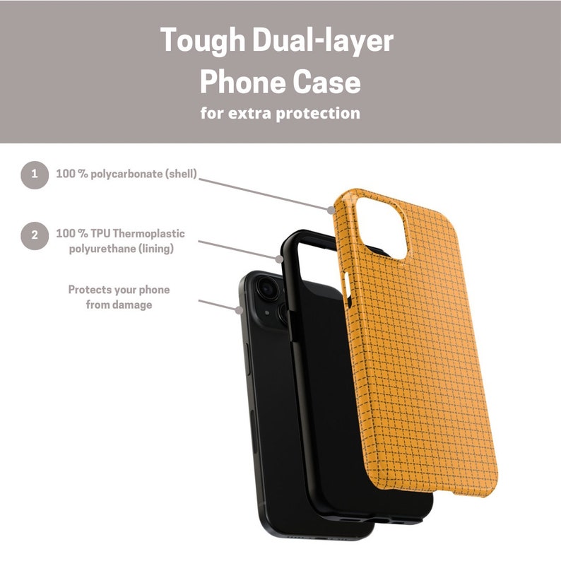 Bee Honey Abstract Art Boho Tough Dual-layer Phone Case for iPhone 15 ...