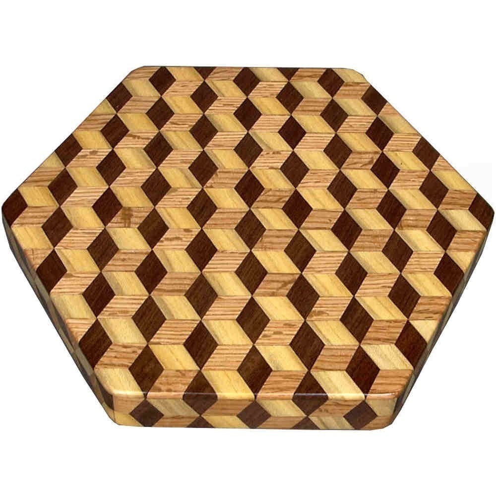 Small Brown Tone Tumbling Block Lazy Susan - Etsy