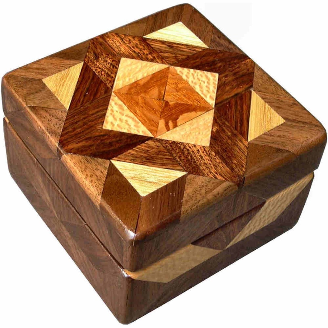 Brown Tone Tiny Square Box - Etsy